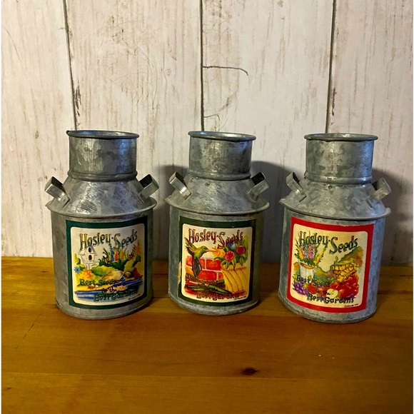 Accents | Vintage Hosley Mini Galvanized Mini Milk Jugs | Poshmark
